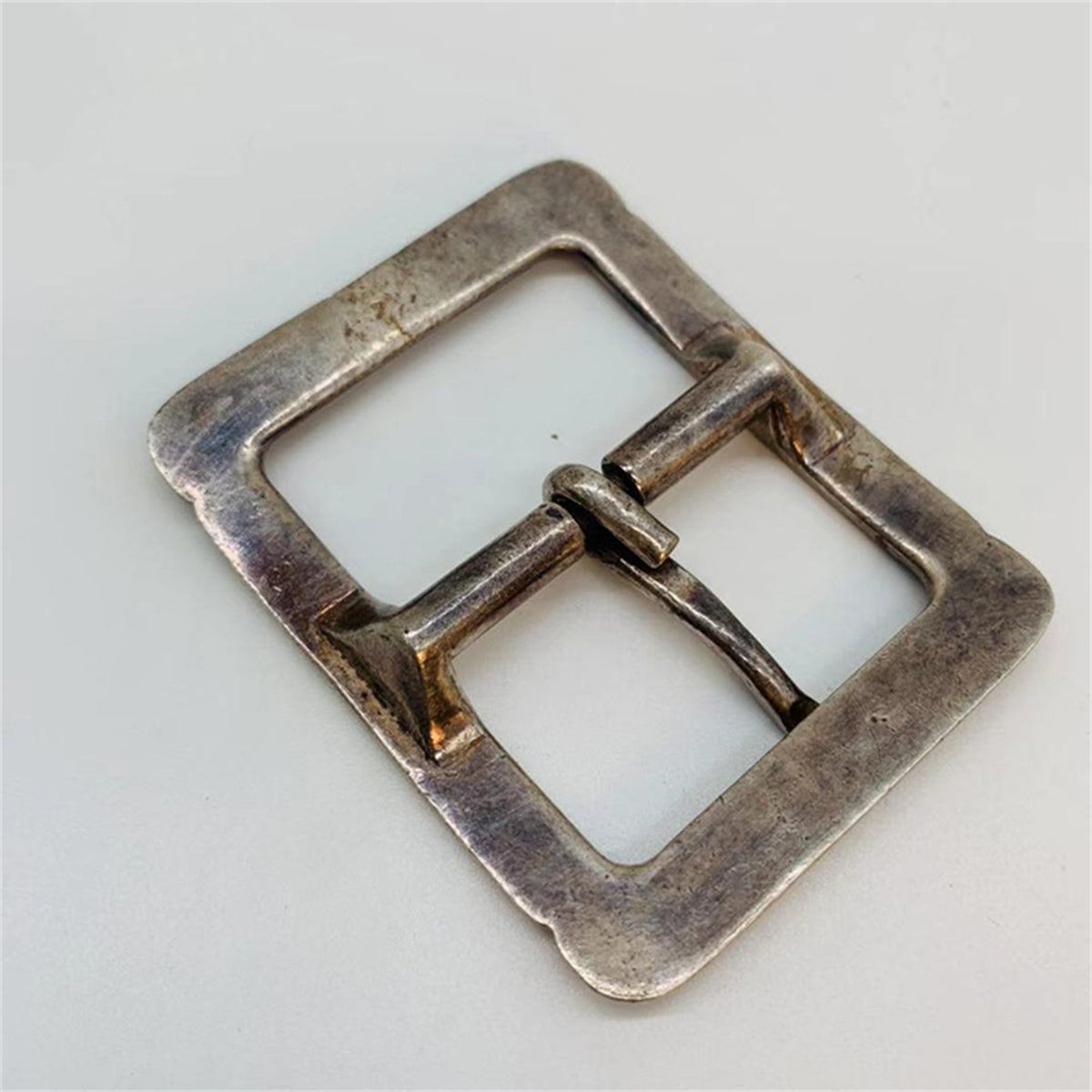 37mm Amekaji Sterling Silver Belt Buckle Flower Engraved Buckle – Metal ...