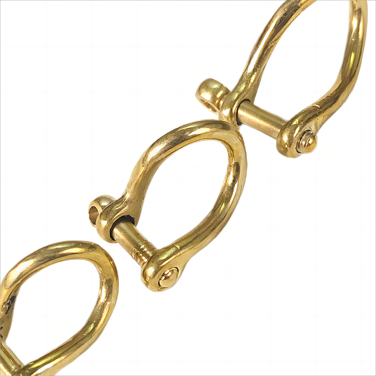 Brass Shackle Screw Clasp Anchor Bow Shackle Leather Keychain Hardware ...