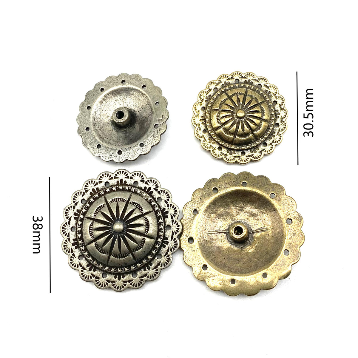 Leather Bag Concho Screw Button Rivets – Metal Field Shop