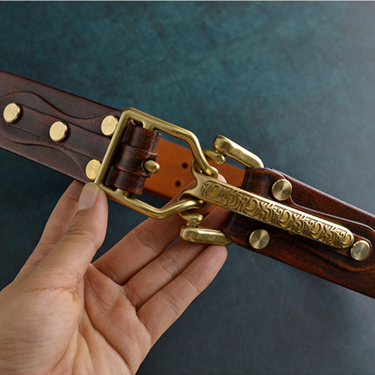 Handmade Littleton Cavalry Leather Belt Mens Street Wear Belts,Men's G ...