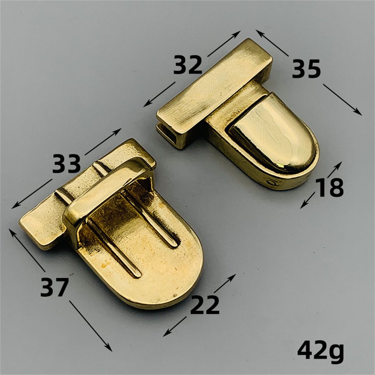 Brass thumb lock, leather bag snap lock, brass catch lock, flat slide ...