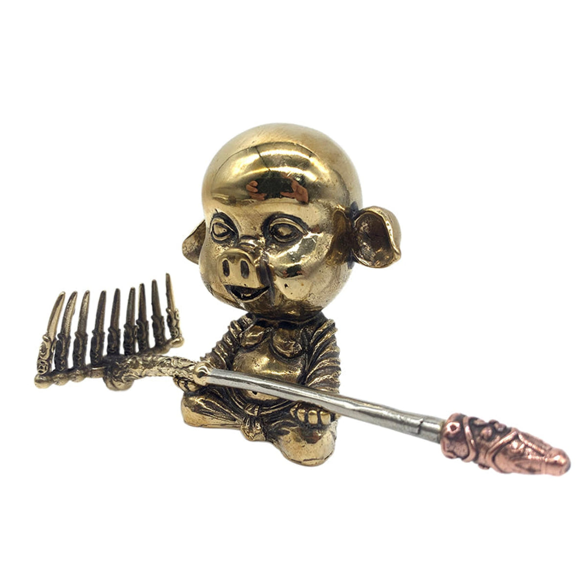 Monk Pig Statue,Tabletop Ornaments,Brass Sculpture Christmas Gifts,Bed ...