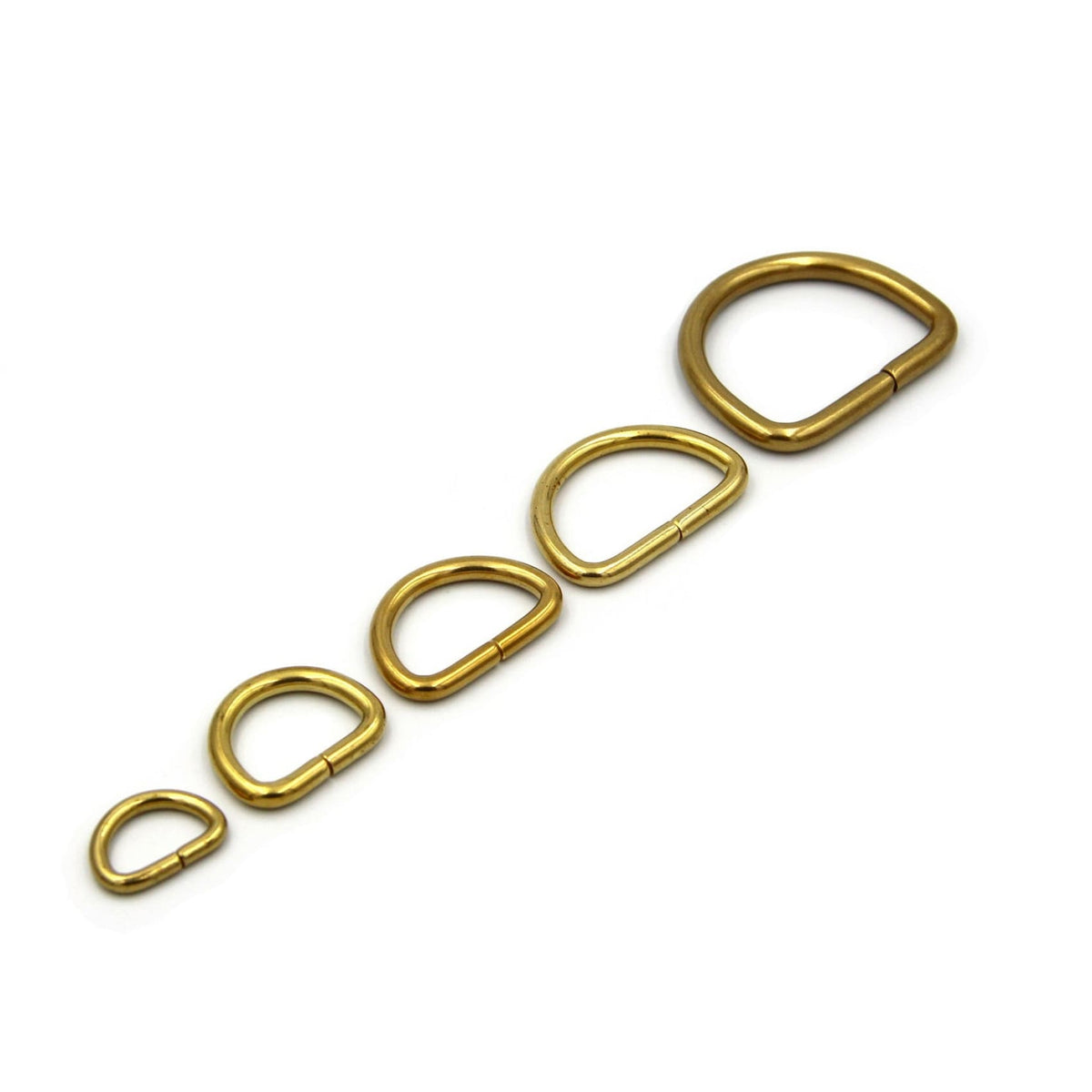 20mm D Ring Loop Strap Adjuster Buckle Solid Brass Bag Fastener Hardwa ...
