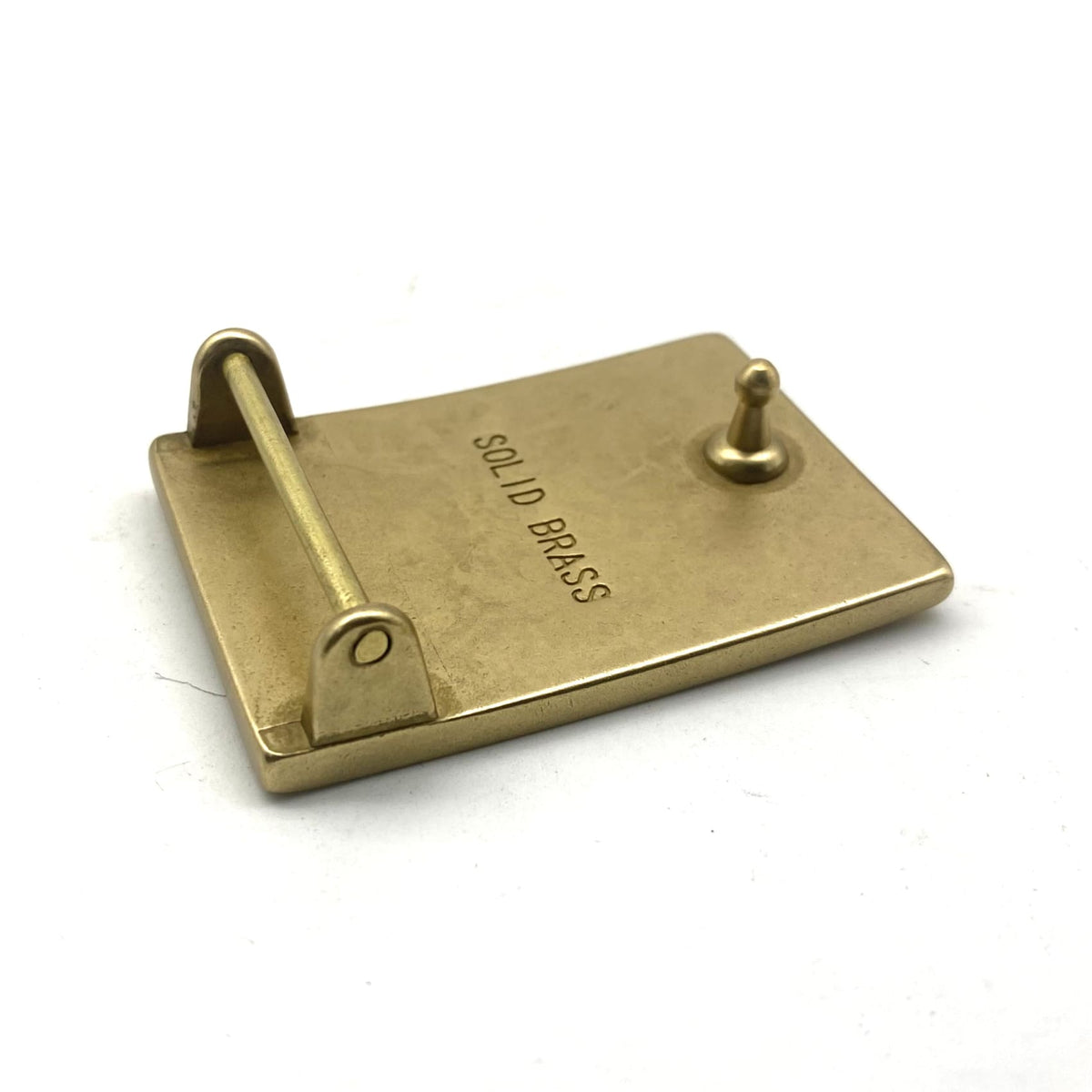 Custom Logo Brass Plain Buckle Leather Belt Buckle 1.5inch Leather Bel ...